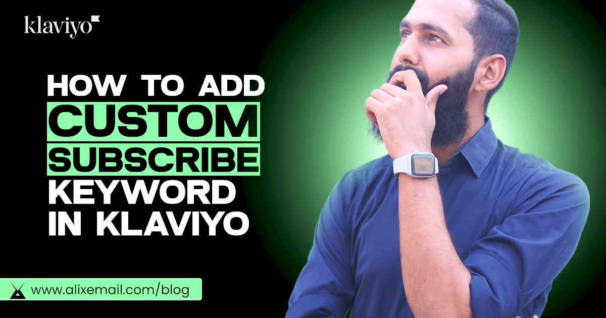 how to add custom subscribe keyword SMS marketing klaviyo